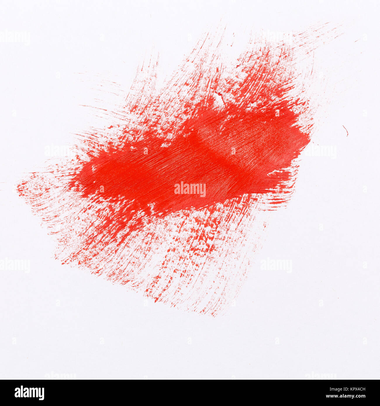 Red stroke of the paint brush Stock Photo - Alamy