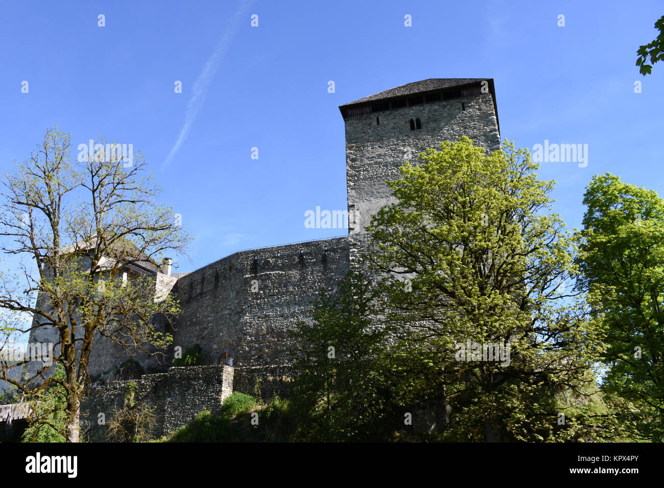Kaprun,Kaprun Castle,Castle,Castle,Burgfried,Castle Wall,Tower,Moat ...