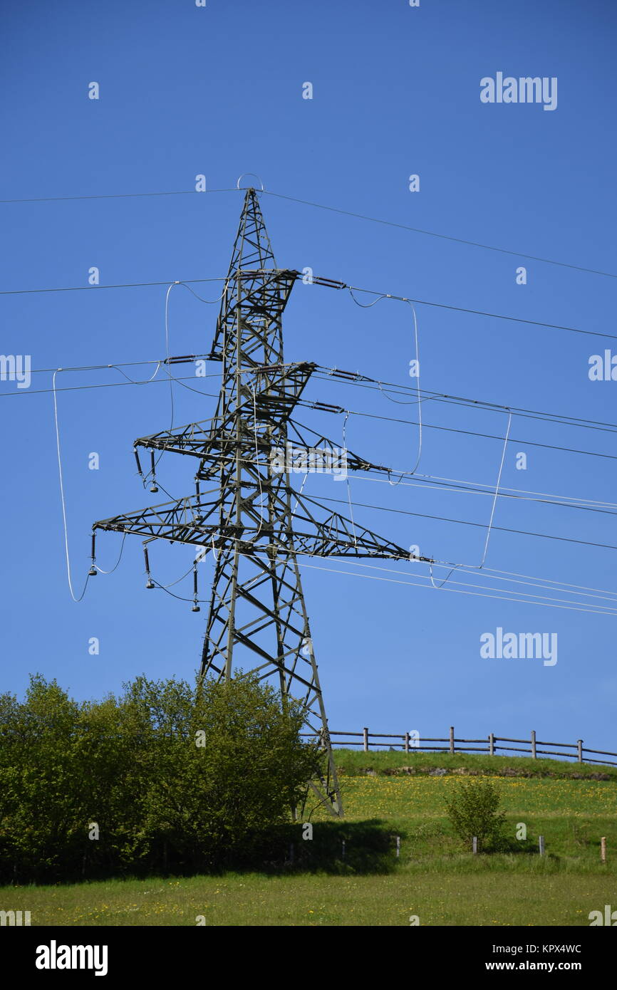 high-voltage line,high-voltage mast,cable route,power line,electricity ...