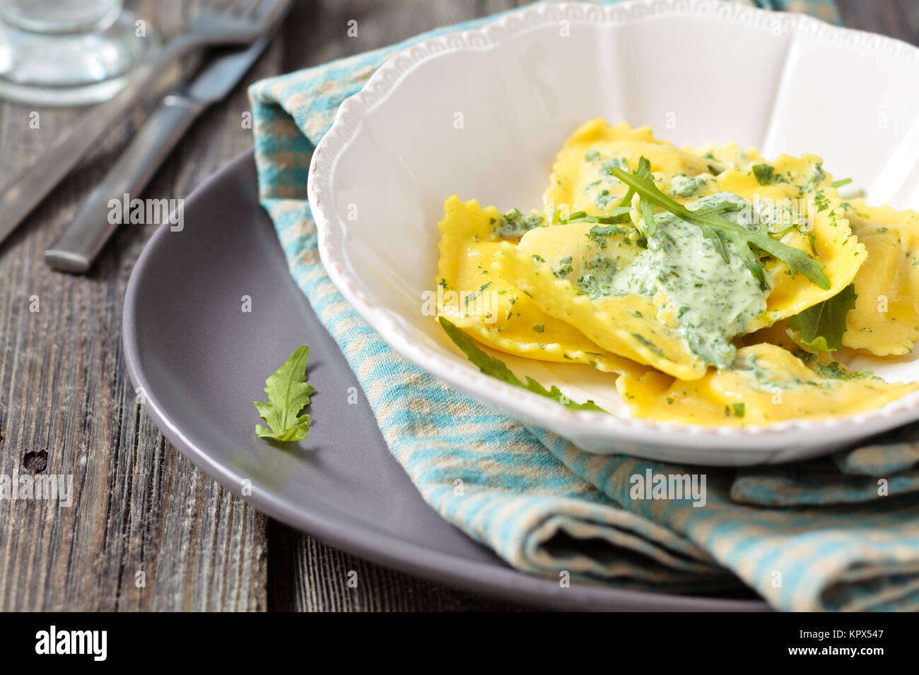 Italian food. Ravioli Stock Photo - Alamy