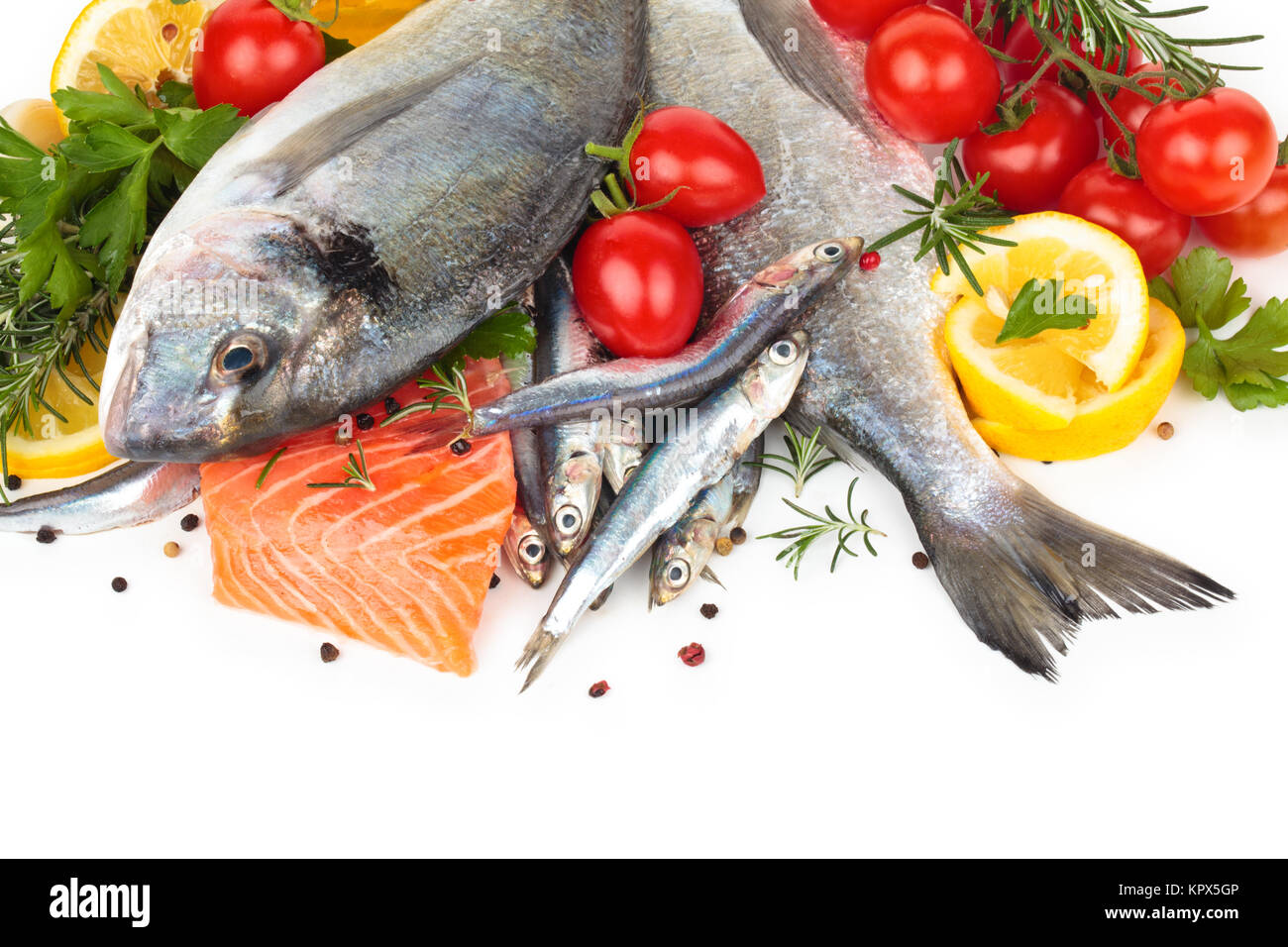 Fresh fish collection Stock Photo - Alamy