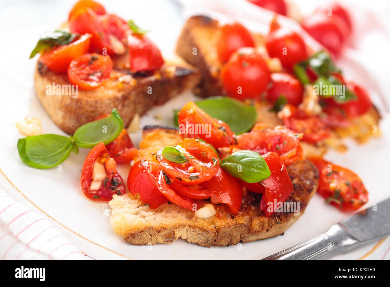 Italian food. Bruschetta Stock Photo - Alamy