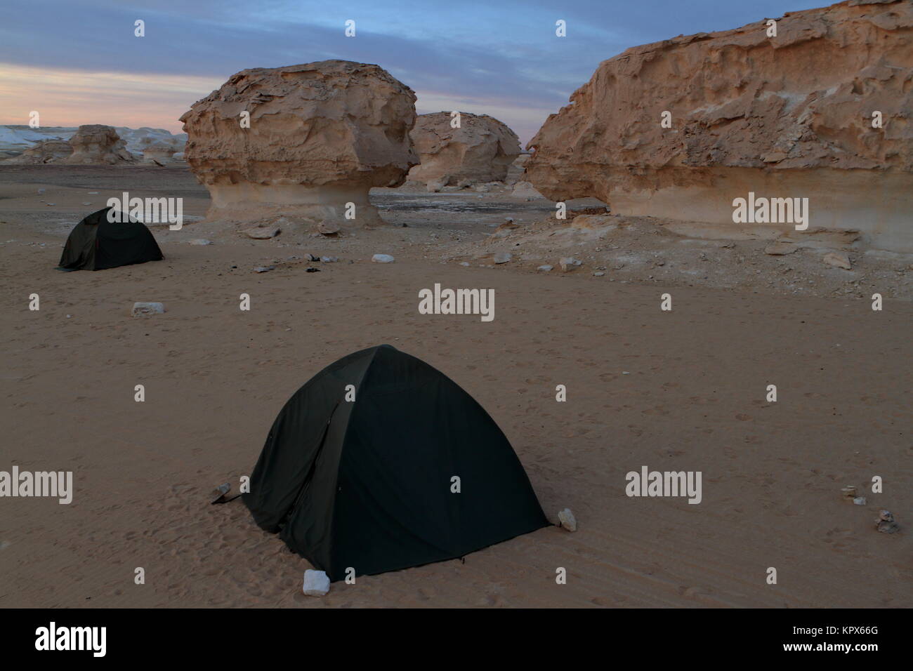 camping in the white desert in egypt Stock Photo - Alamy