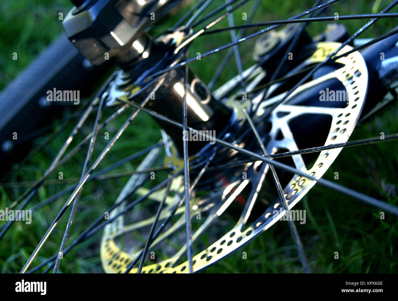 Bike Wheel Closeup Stock Photo - Alamy