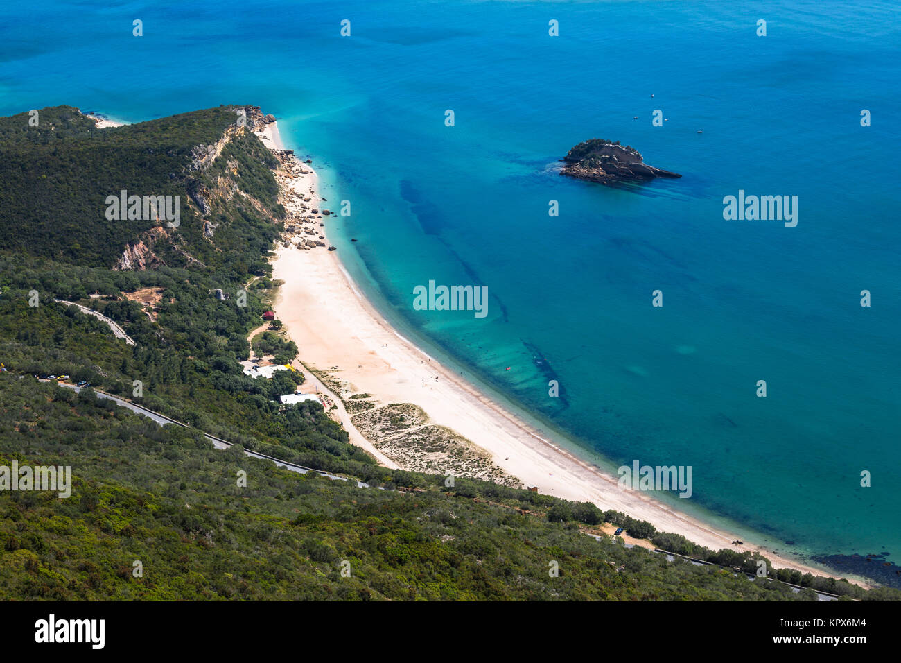 Beautiful landscape view of the National Park Arrabida in Setubal ...