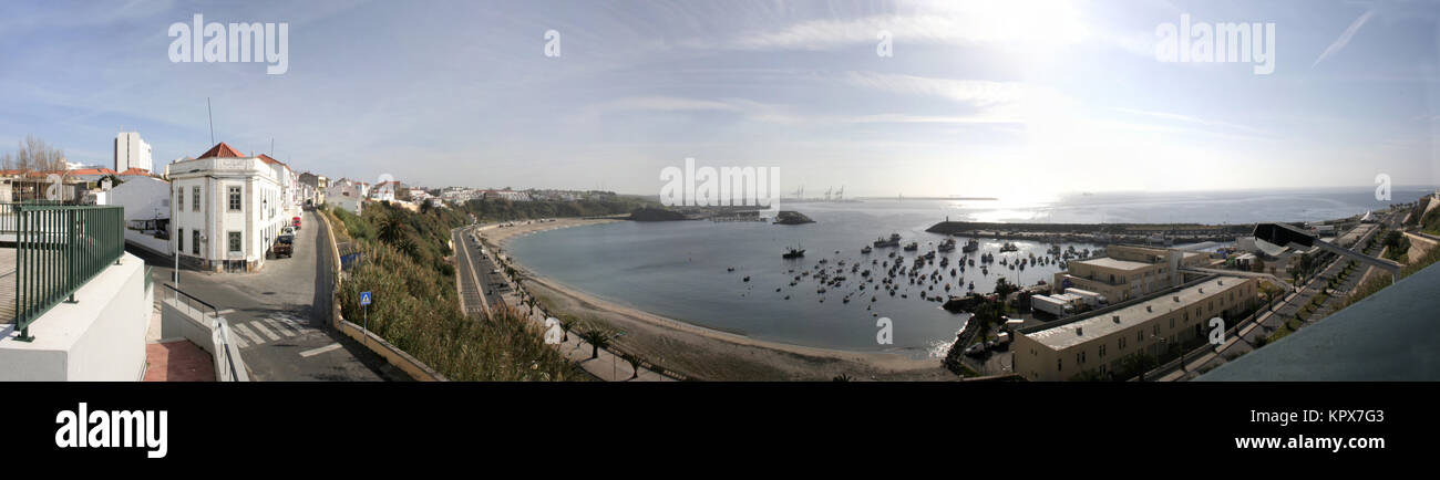 Panoramic of Sines, Portugal Stock Photo - Alamy