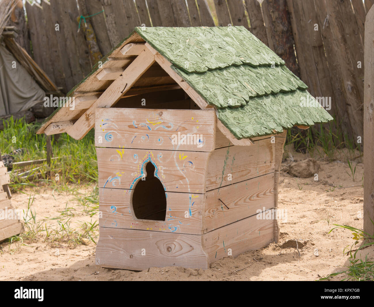 Stylized antique doghouse Stock Photo - Alamy