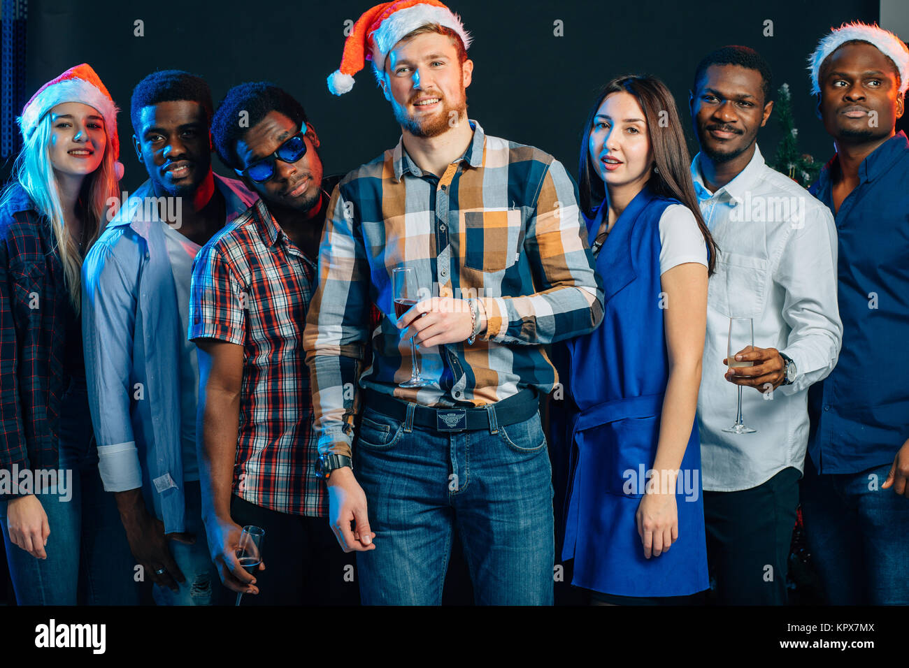Celebrating New Year together Stock Photo - Alamy
