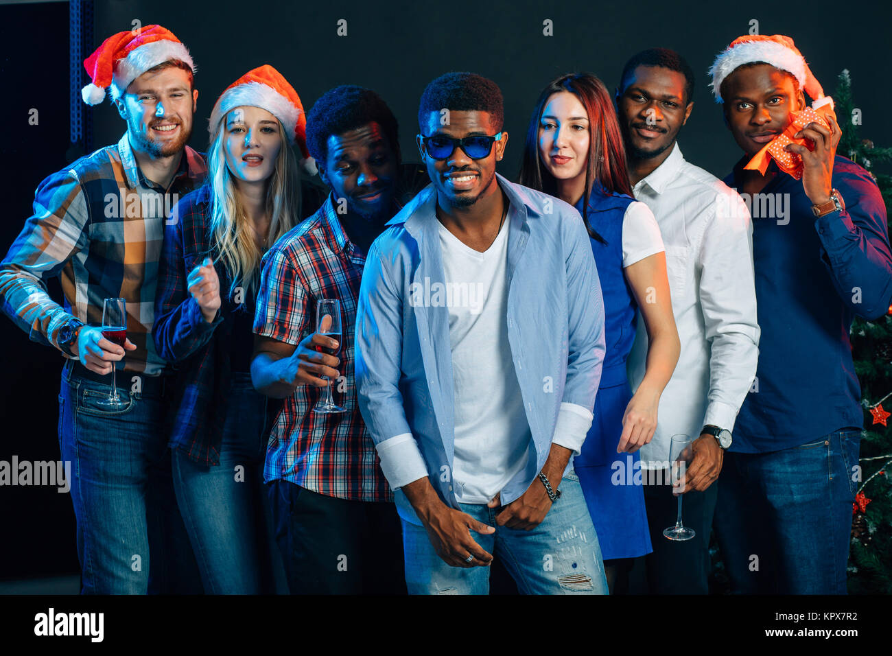people having fun at Christmas party Stock Photo - Alamy