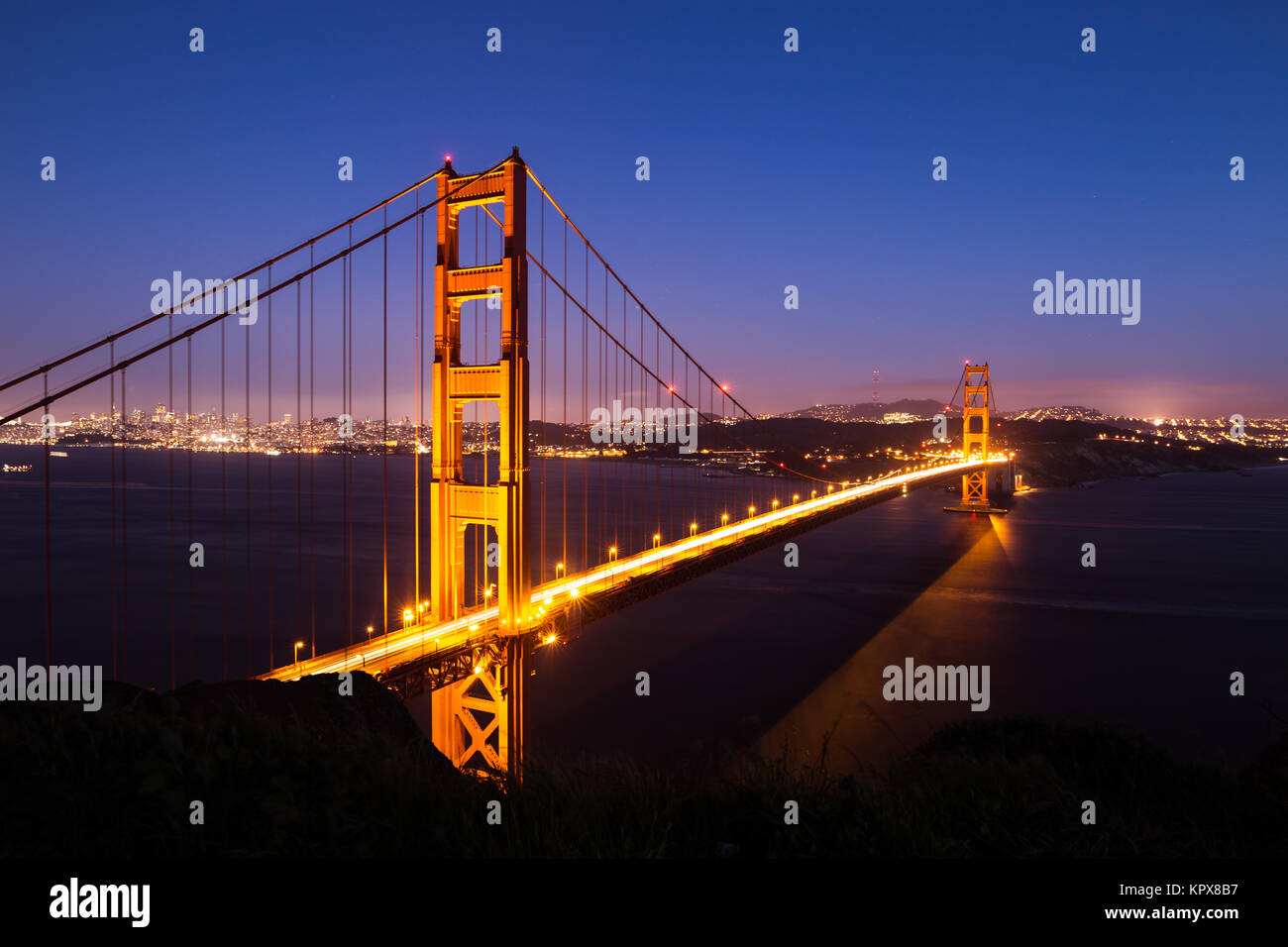 Golden Gate Bridge in the evening light Stock Photo - Alamy