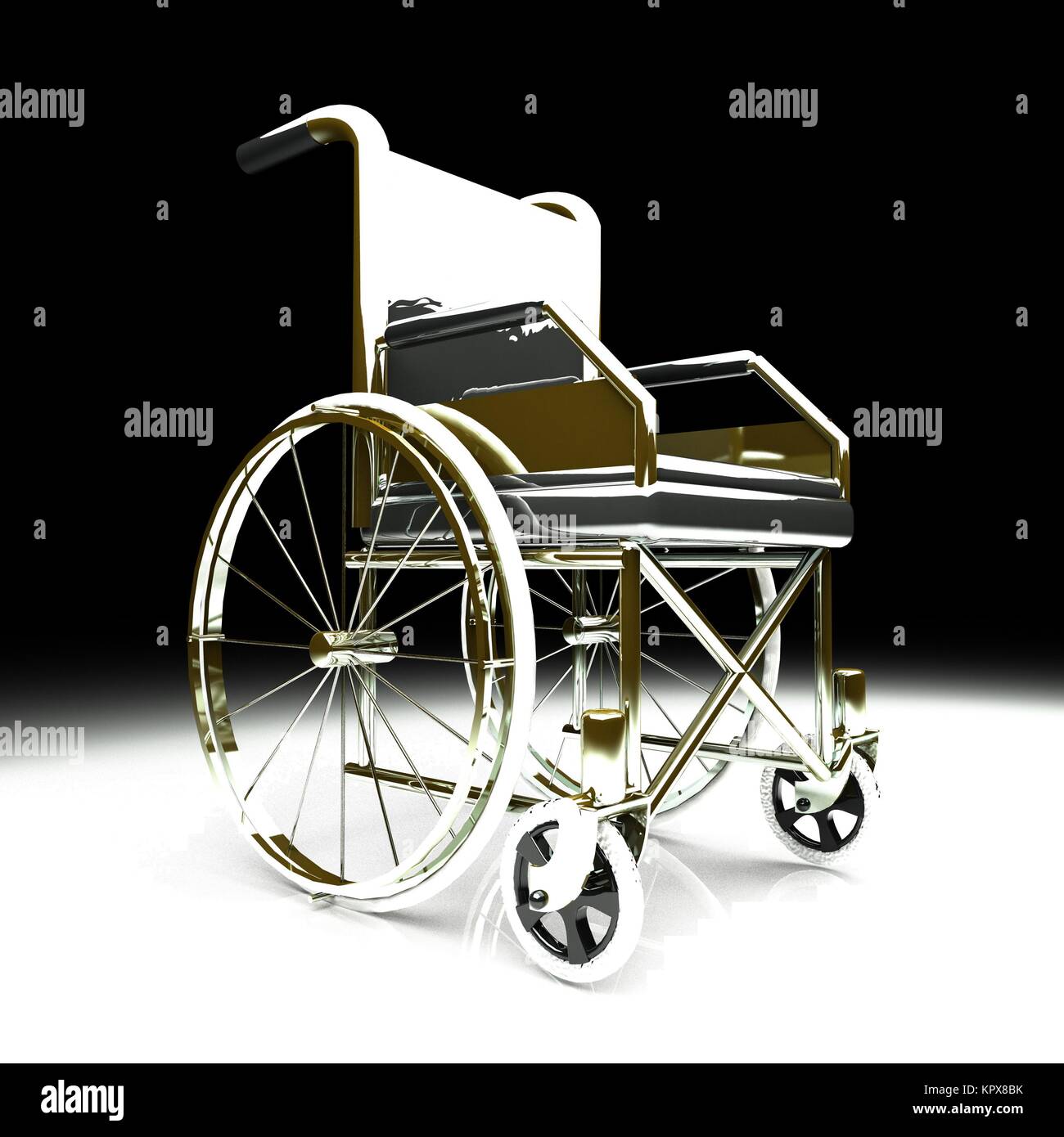 Wheelchair over white background Stock Photo - Alamy