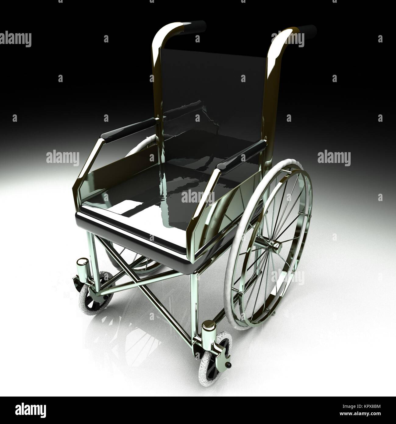 Wheelchair over white background Stock Photo - Alamy