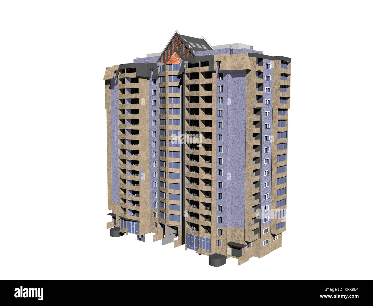 High rise residential apartment building Cut Out Stock Images ...