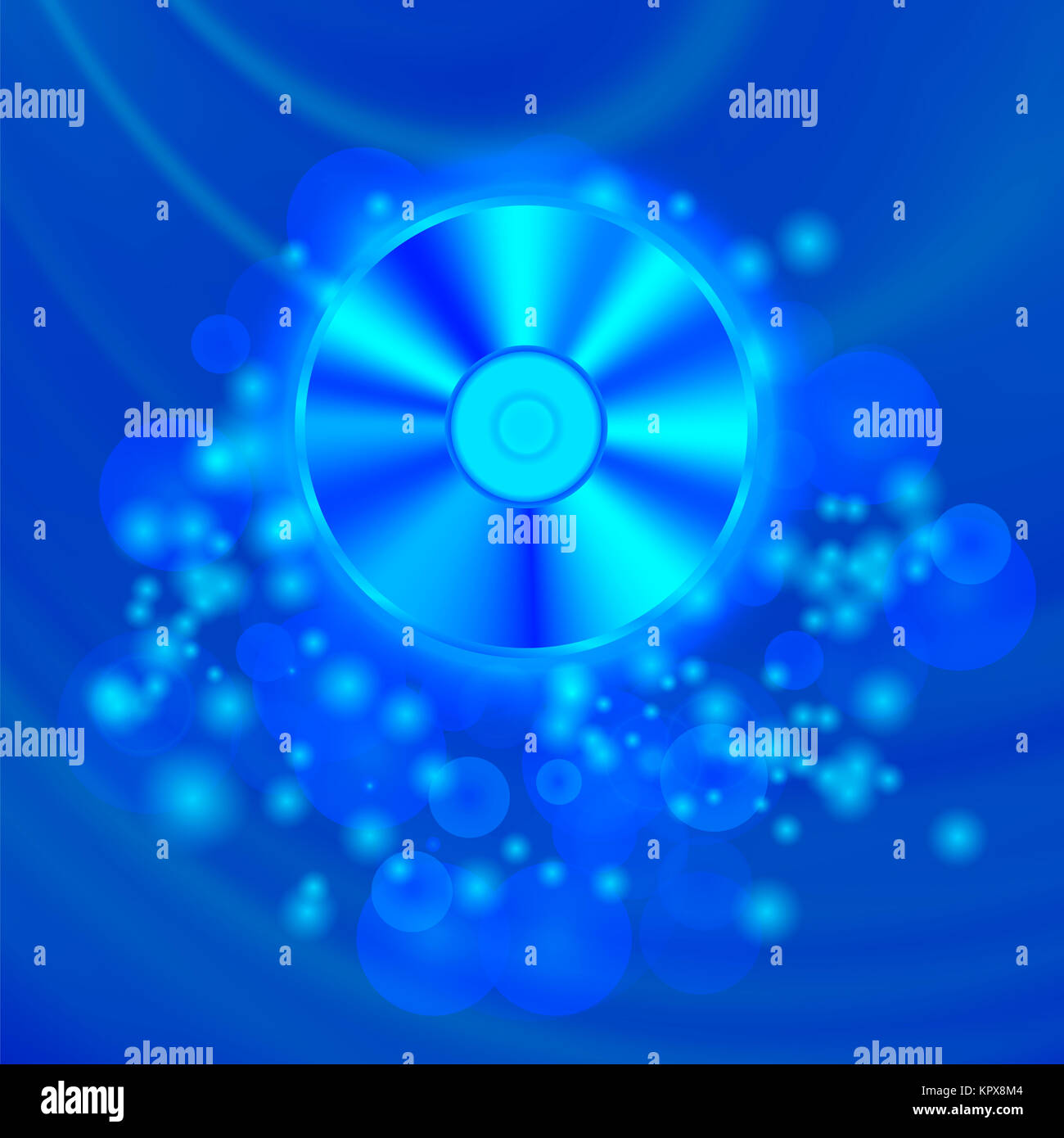 Compact Disc Isolated on Blue Blurred Background Stock Photo - Alamy