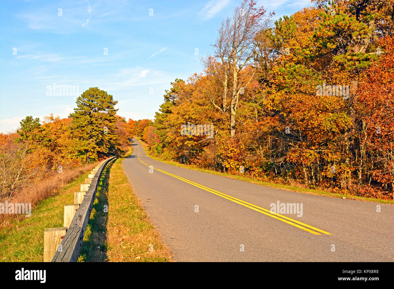 Mountain Road in the Fall Stock Photo - Alamy