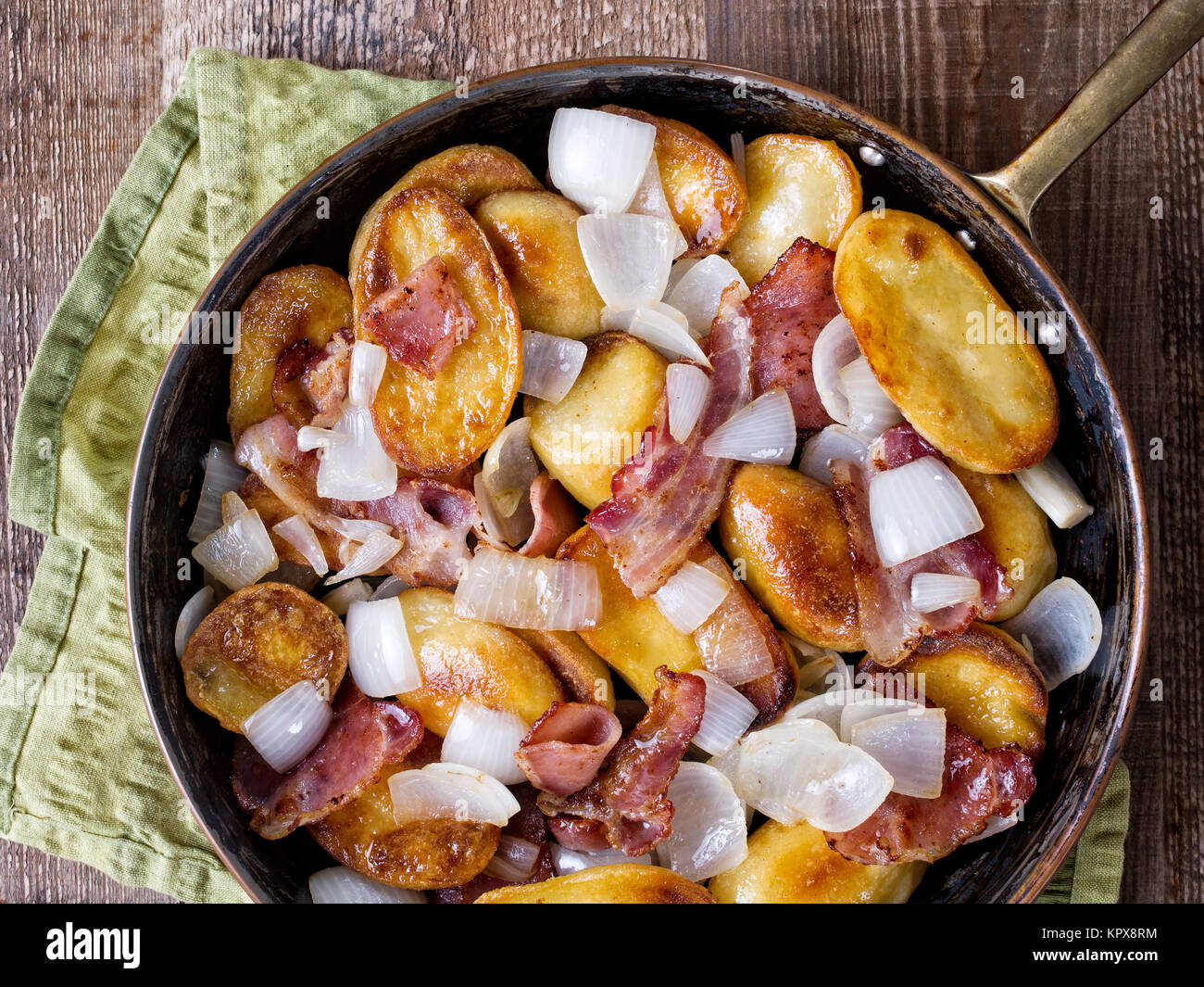 rustic german home fries bratkartoffeln Stock Photo - Alamy