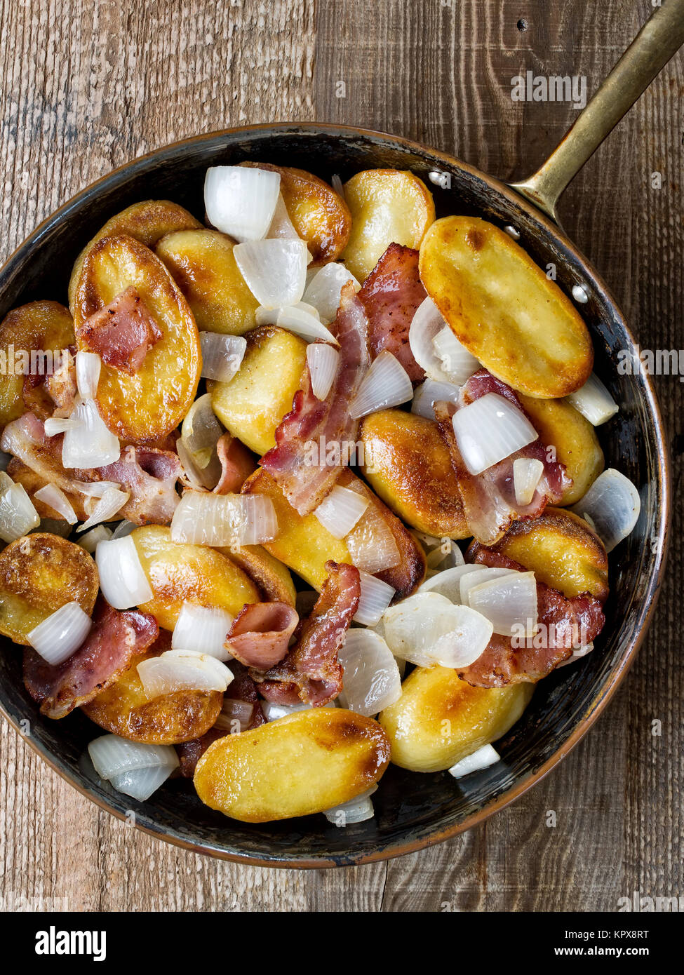 rustic german home fries bratkartoffeln Stock Photo - Alamy