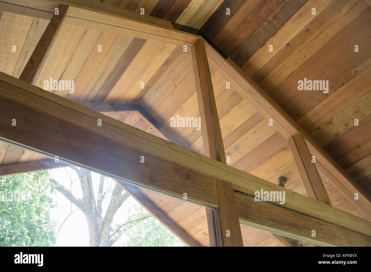 Wooden interior beams hi-res stock photography and images - Alamy