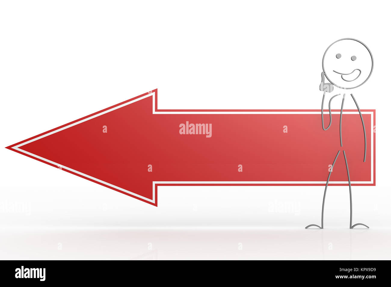 Puppet with red arrow Stock Photo - Alamy
