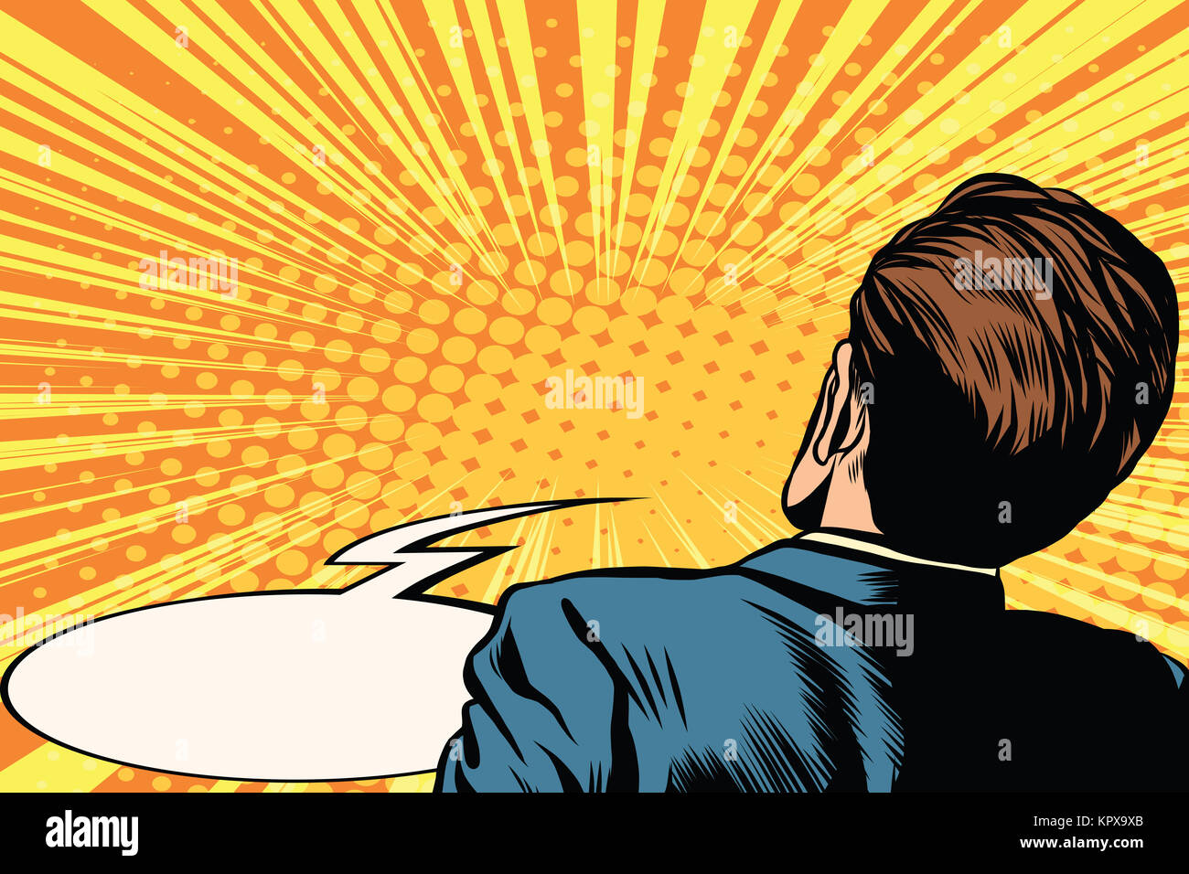 frightened man back Stock Photo - Alamy
