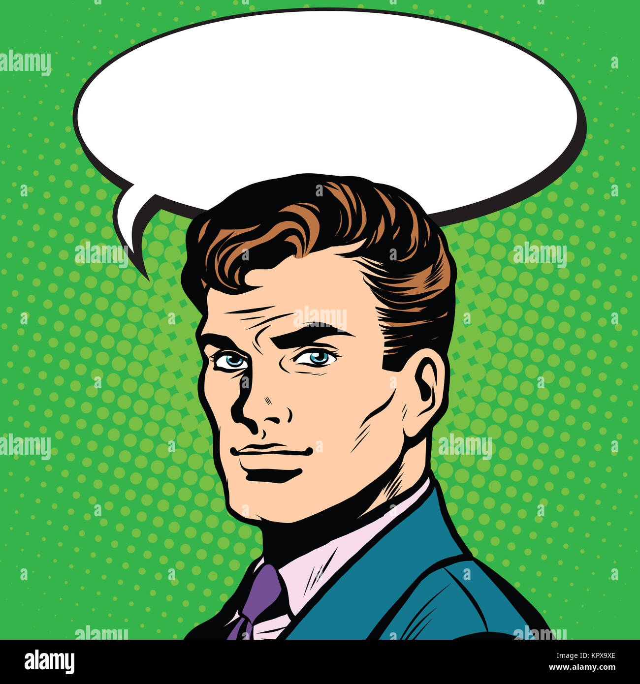 talk man retro pop art Stock Photo - Alamy