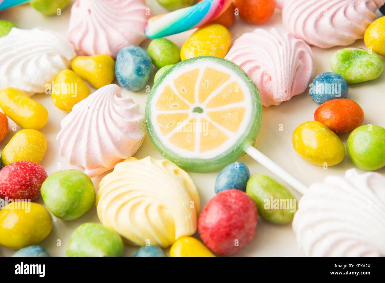colorful fruity bean candy with different flavors Stock Photo - Alamy