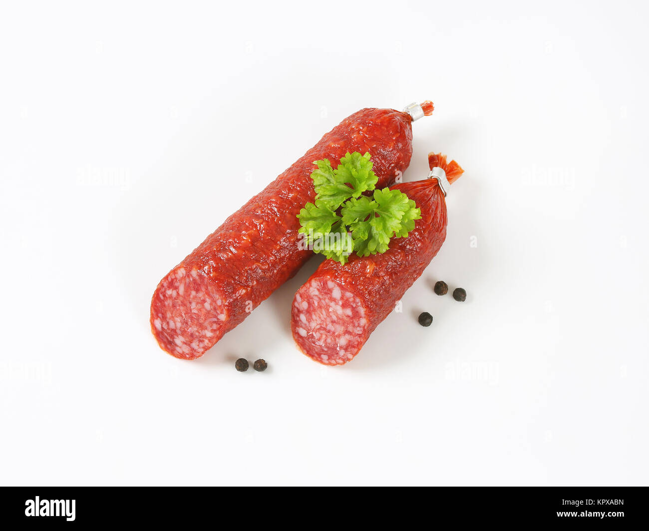 air-dried salami sausage Stock Photo - Alamy