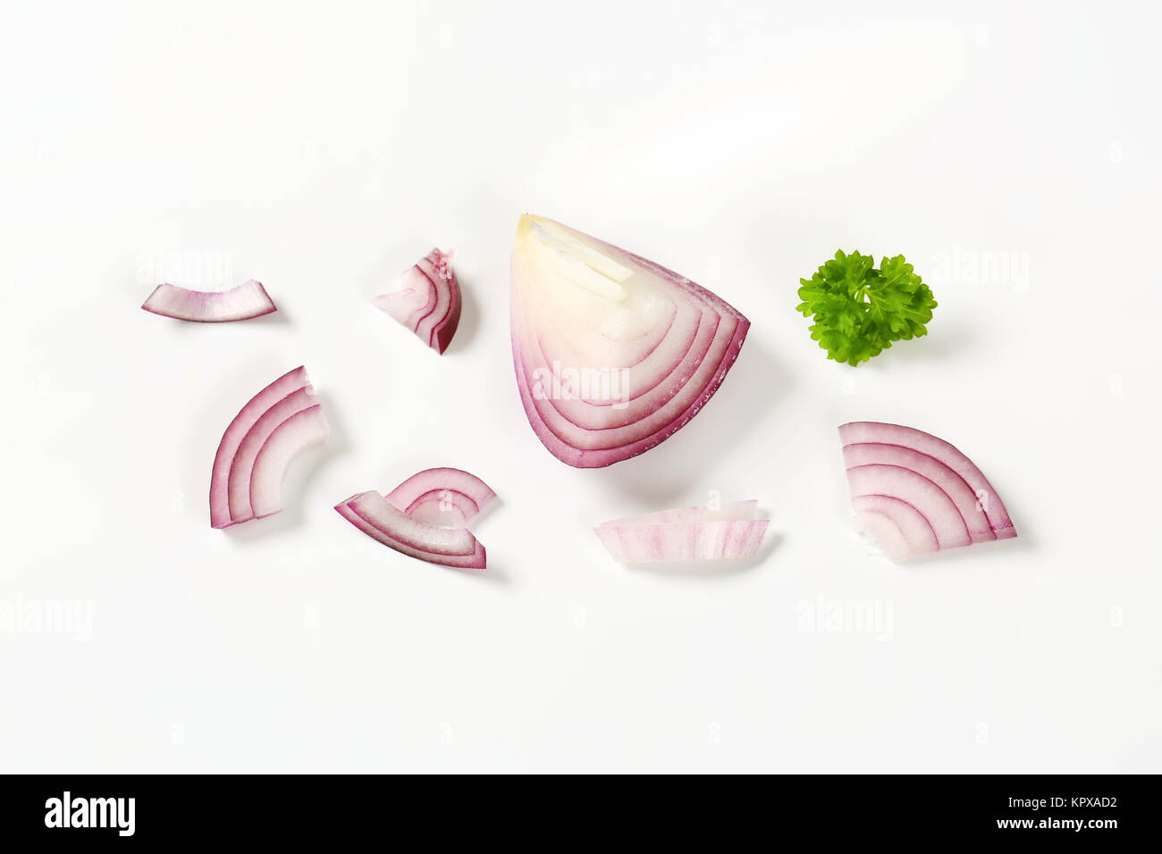 sliced red onion Stock Photo - Alamy