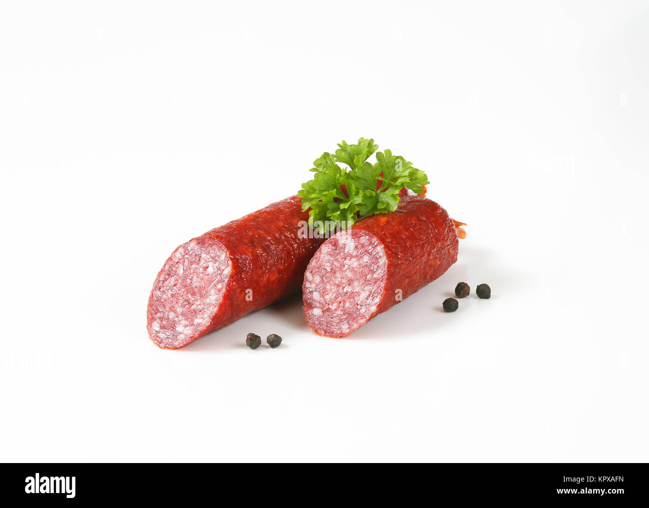 air-dried salami sausage Stock Photo - Alamy