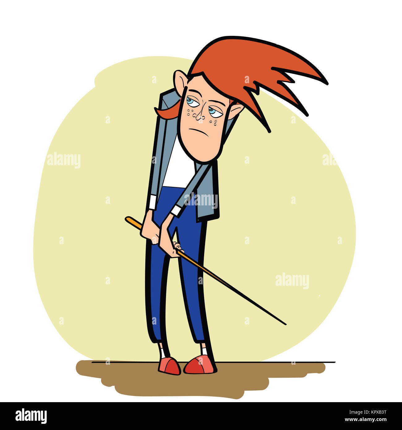 Guilty boy illustration Stock Photo - Alamy