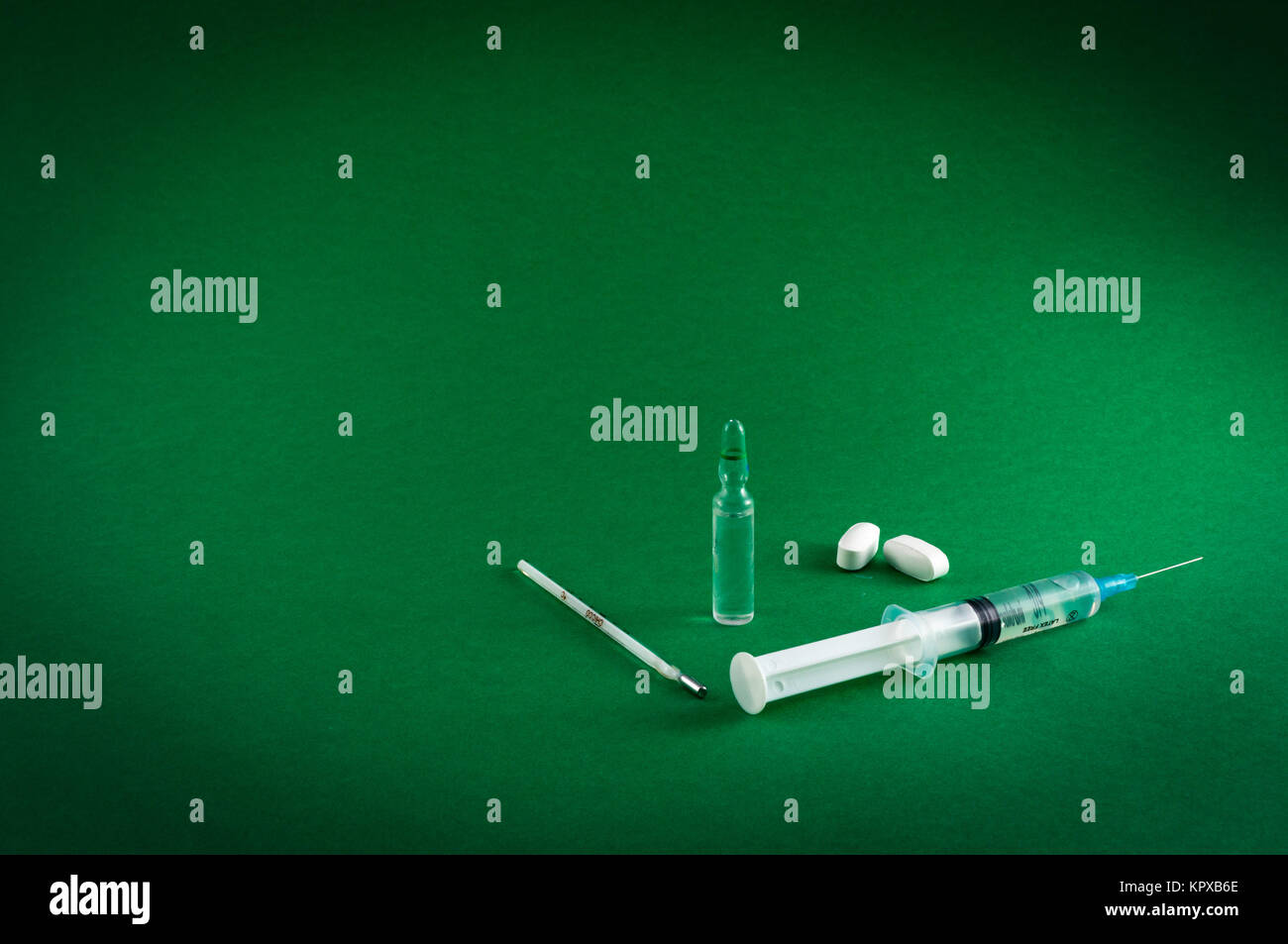 Closeup of medical tools and drugs Stock Photo - Alamy