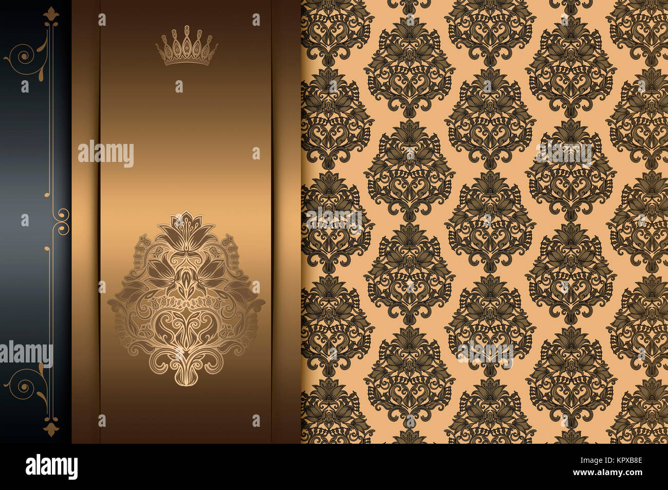 Vintage background with old-fashioned floral patterns Stock Photo - Alamy