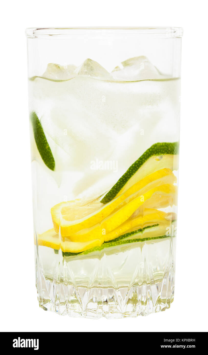 side view of glass tumbler with cold lemonade Stock Photo - Alamy