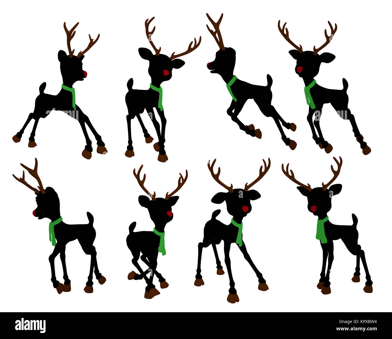 Rudolph Red Nosed Reindeer Illustration High Resolution Stock Photography and Images - Alamy