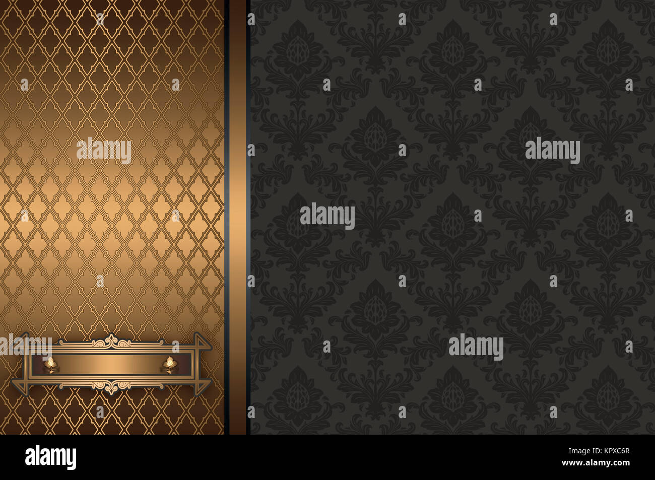 Vintage background with decorative frame,elegant ornament and old ...