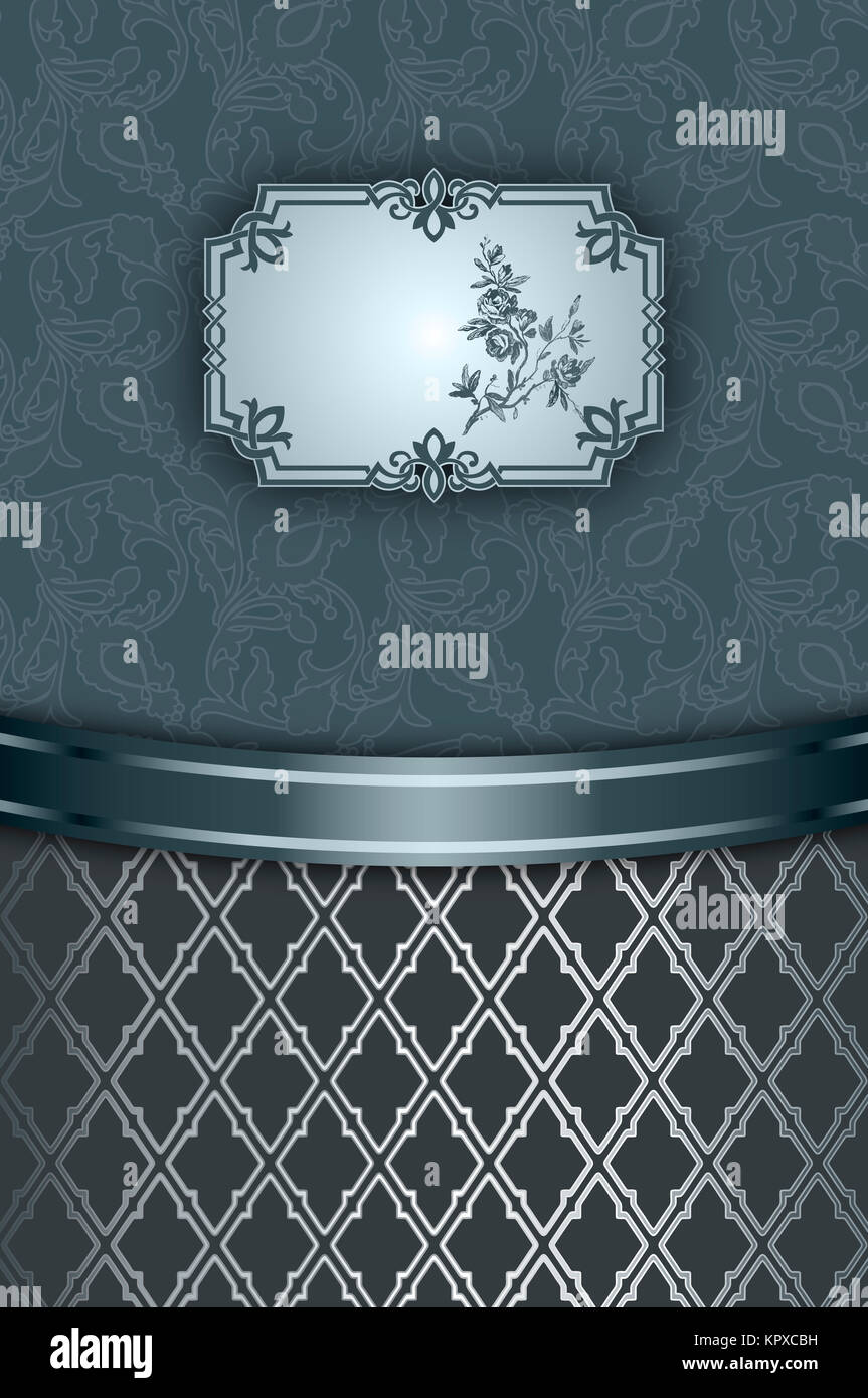 Decorative vintage background with floral patterns and frame Stock ...