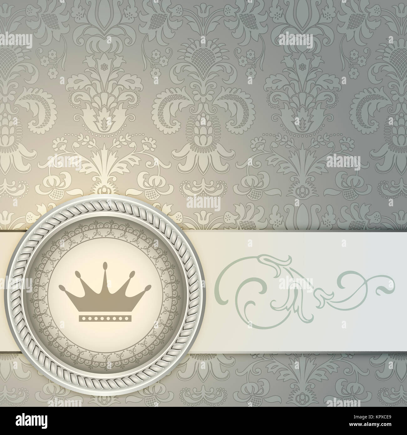 Vintage background with decorative frame and old-fashioned patterns ...
