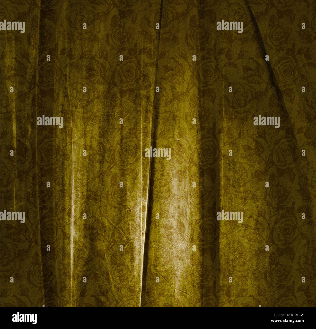 Drapery background. Abstract curtain with decorative floral patterns ...