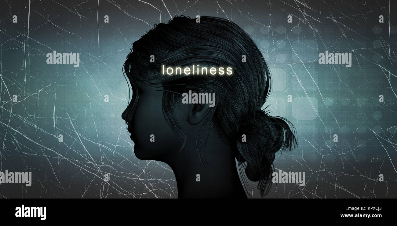Woman Facing Loneliness Stock Photo - Alamy