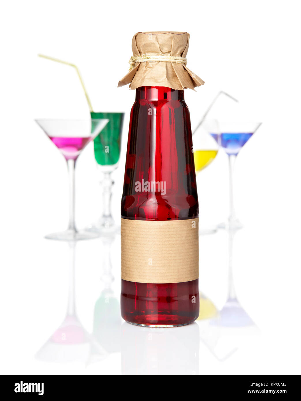 Raspberry juice for a party Stock Photo - Alamy