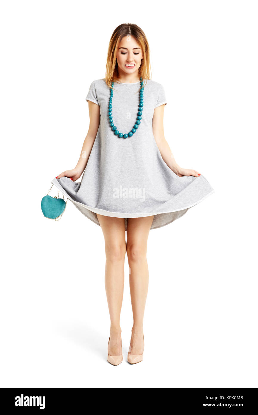 Pretty girl with shapely legs Stock Photo - Alamy