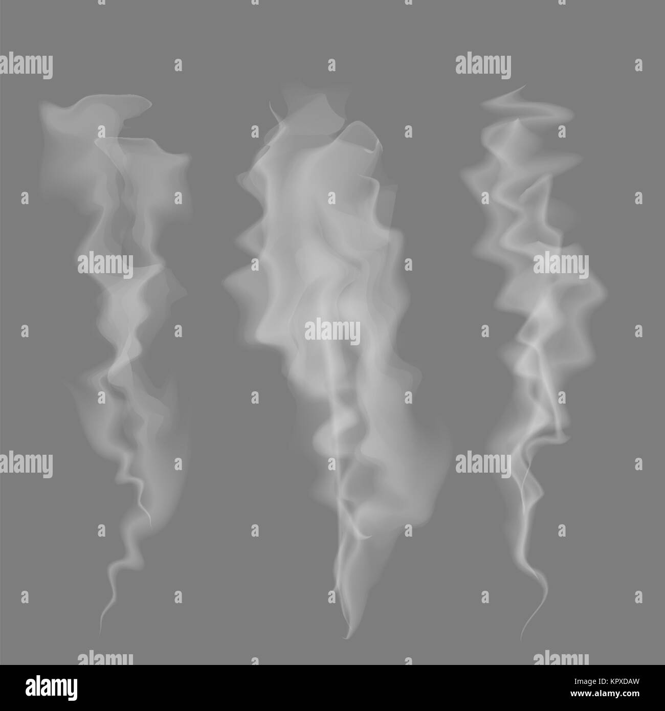 Smoke Setd. Delicate White Cigarette Smoke Waves Stock Photo - Alamy