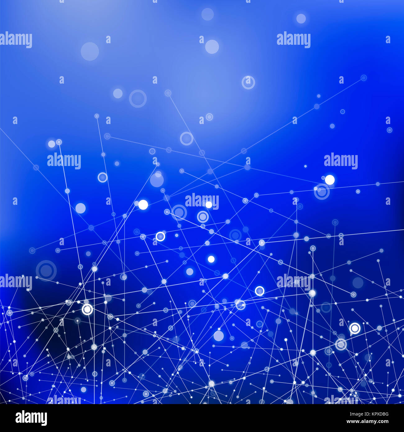 Blue Technology Background with Particle Stock Photo - Alamy