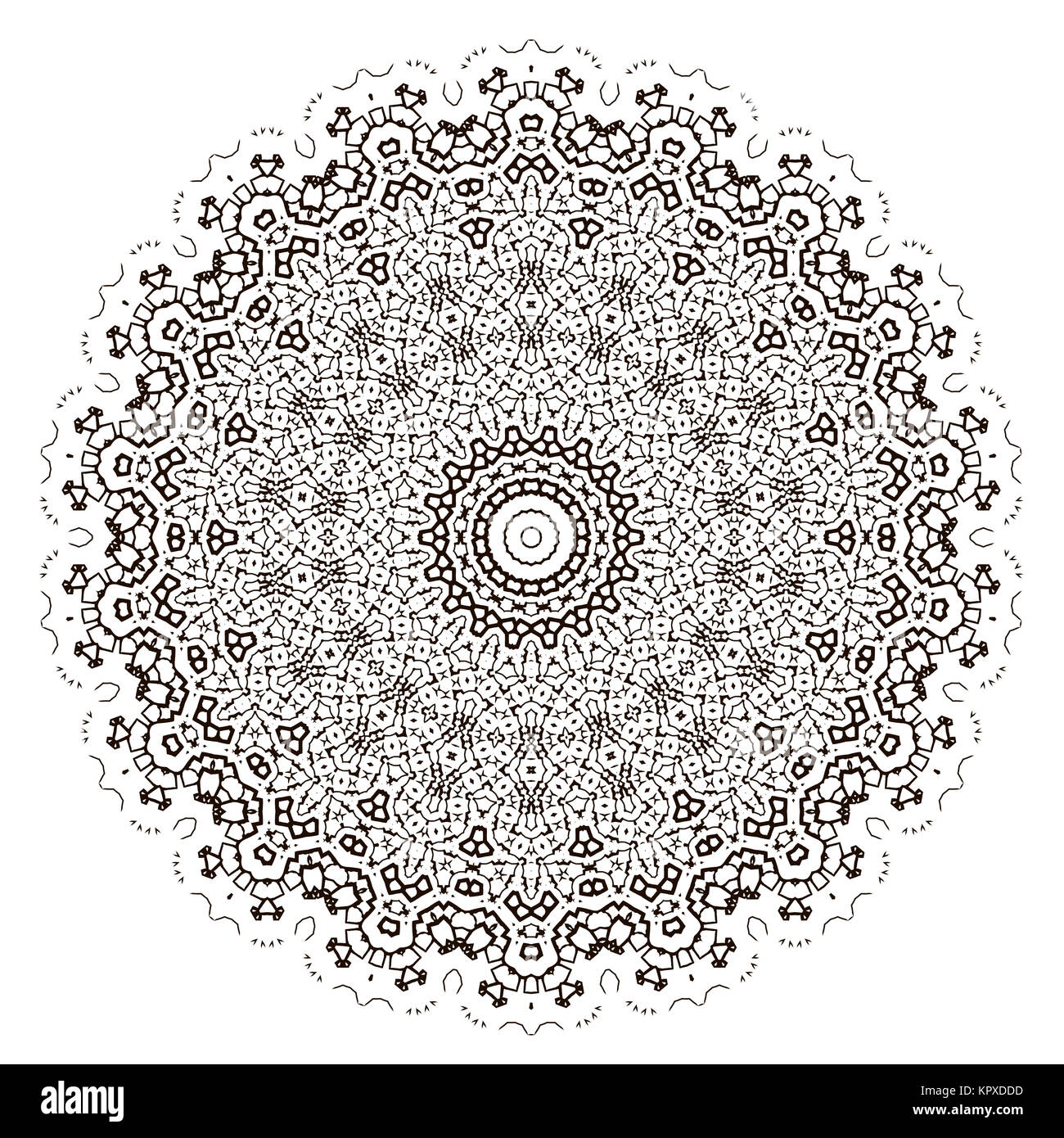 Round Geometric Ornament Stock Photo - Alamy