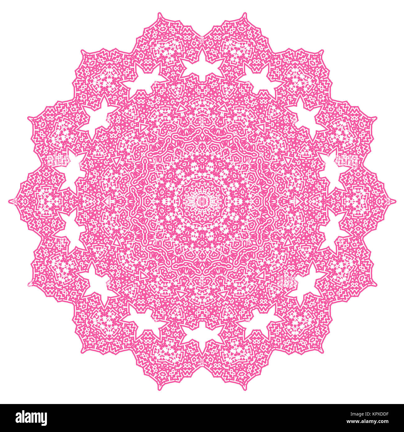 Pink Circle Ornament Isolated Stock Photo - Alamy