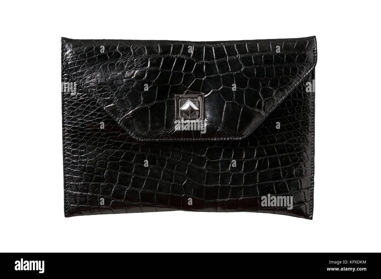 Leather, back alligator bag Stock Photo - Alamy