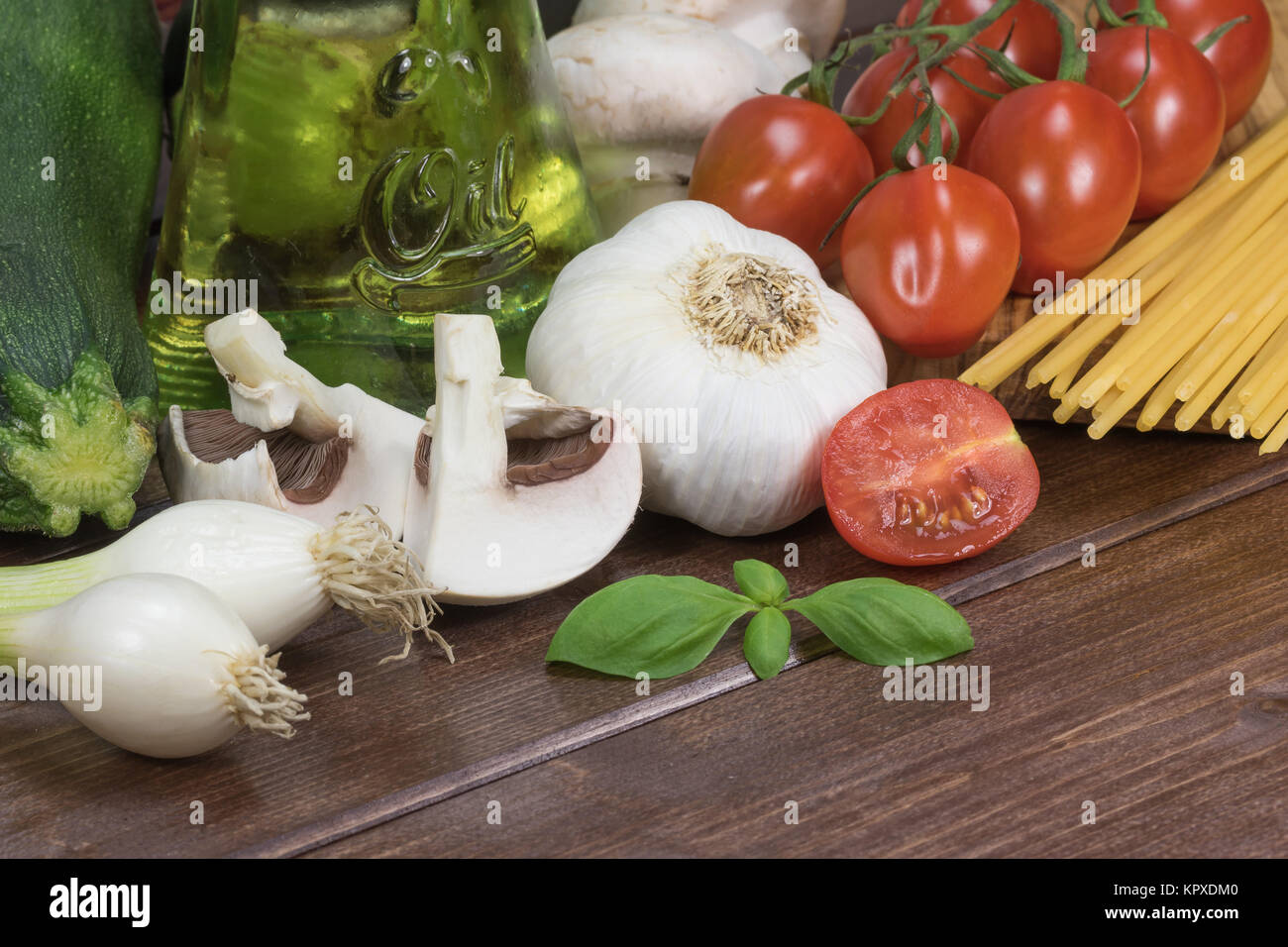 The ingredients of Italian cuisine Stock Photo - Alamy