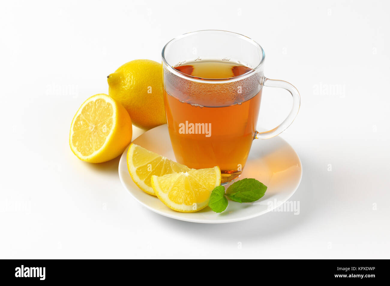 cup of tea with lemon Stock Photo - Alamy