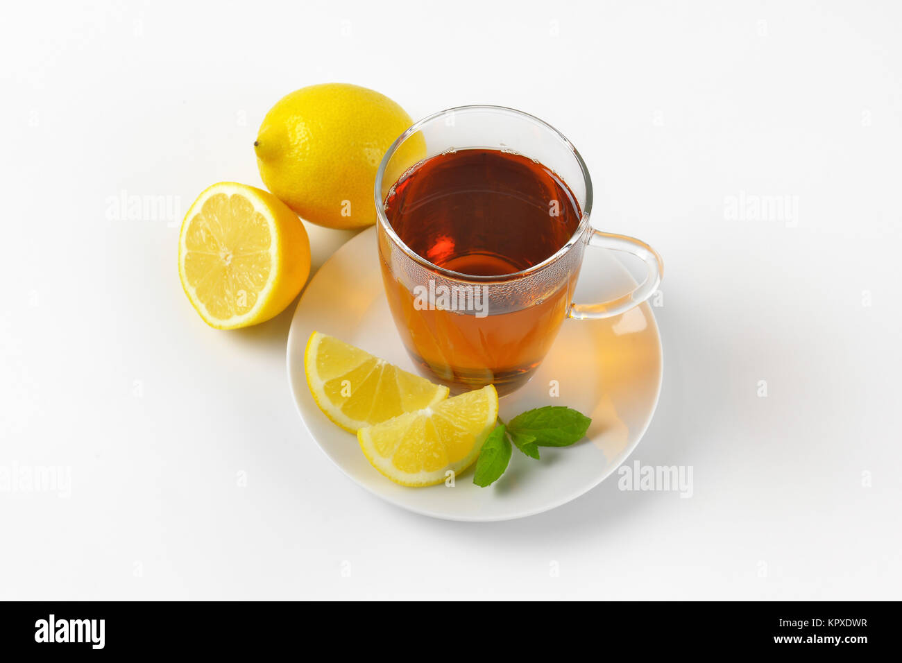 cup of tea with lemon Stock Photo - Alamy