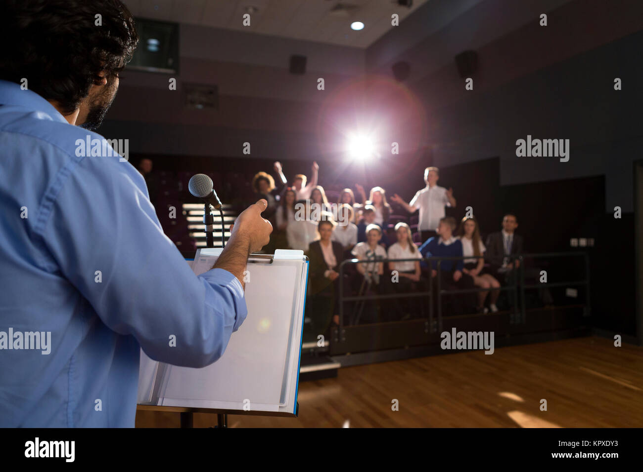 Giving a Speech Stock Photo - Alamy